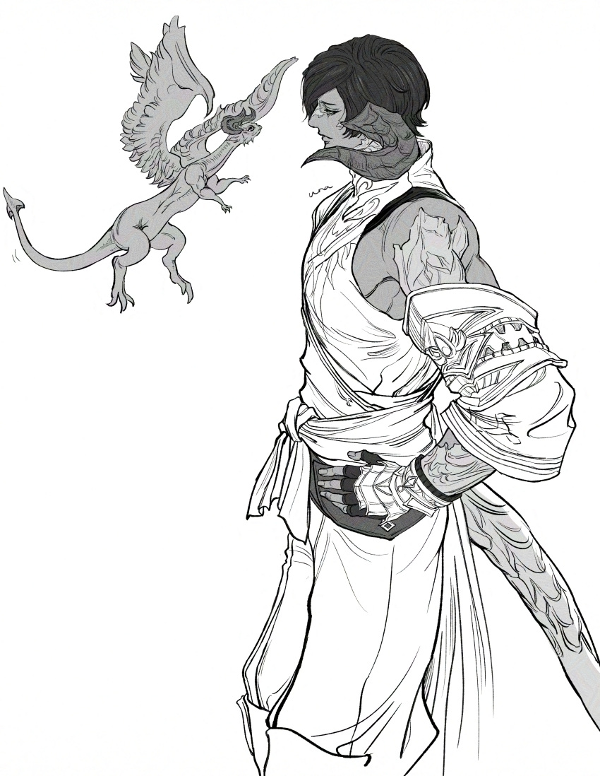 Safebooru - 1boy absurdres au ra azdaja (ff14) brother and sister ...