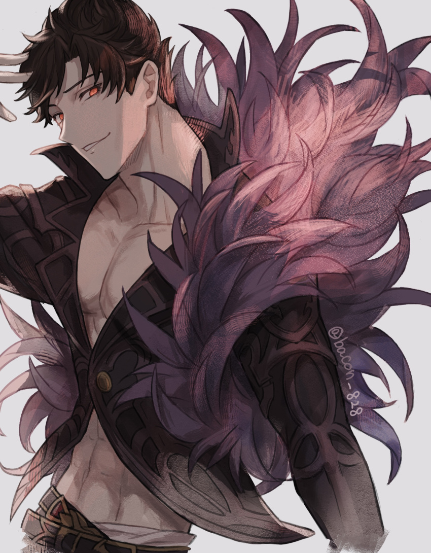 Safebooru - 1boy abs arm up bacon 828 belial (granblue fantasy) belt ...