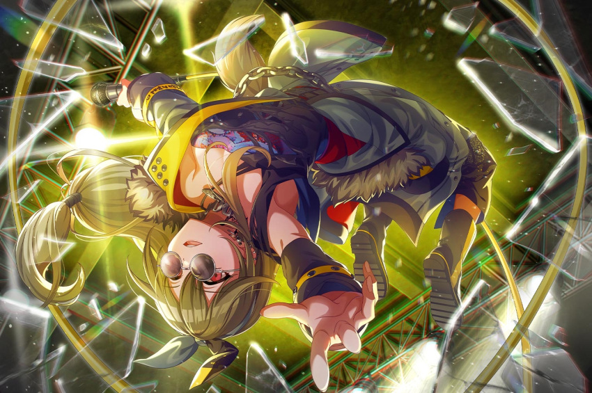 Safebooru - blonde hair d4dj date-chan (d4dj) dress long hair pink eyes smile | 5409971