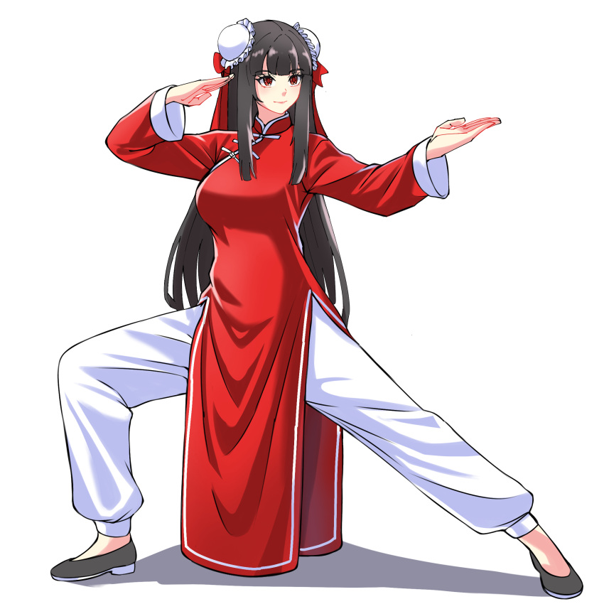 Safebooru - 1girl absurdres black hair changpao china dress chinese ...