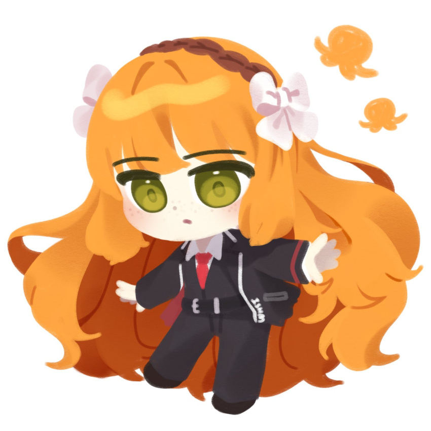 Safebooru - 1girl absurdly long hair black jacket black pants black ...