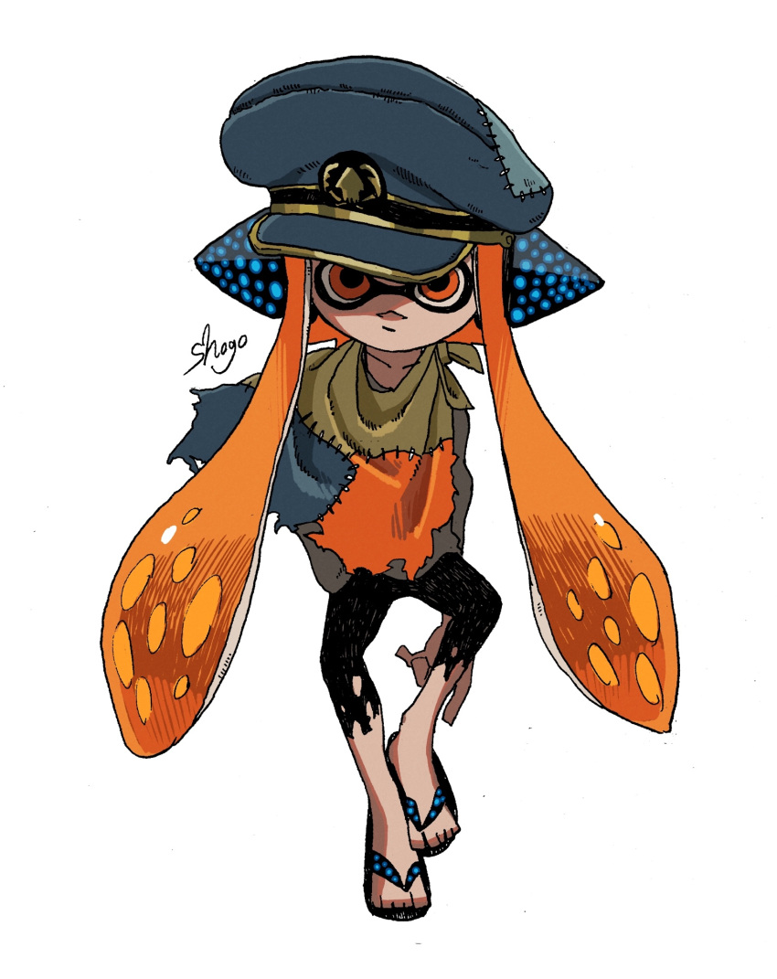 Safebooru - 1girl agent 3 (splatoon) artist name behind-the-head ...
