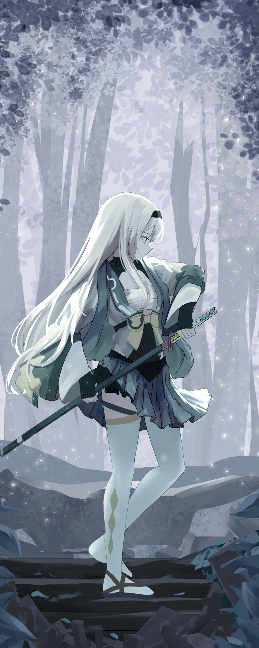 Safebooru - 1girl absurdres battoujutsu stance blonde hair chest ...