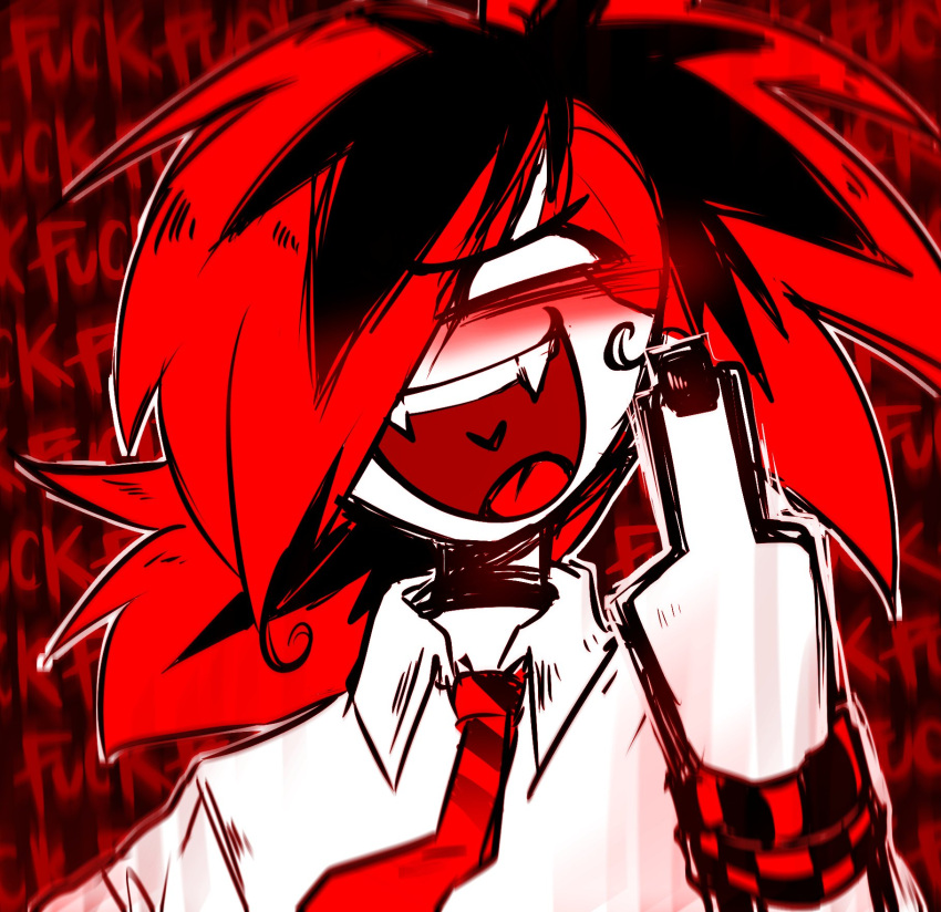 Safebooru - bow bowtie bracelet cry (crydiaa) crydiaa (artist) fangs ...