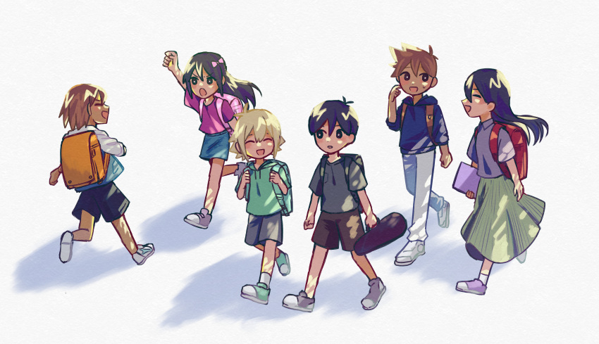 Safebooru - 2girls 4boys absurdres antenna hair aubrey (faraway) (omori ...
