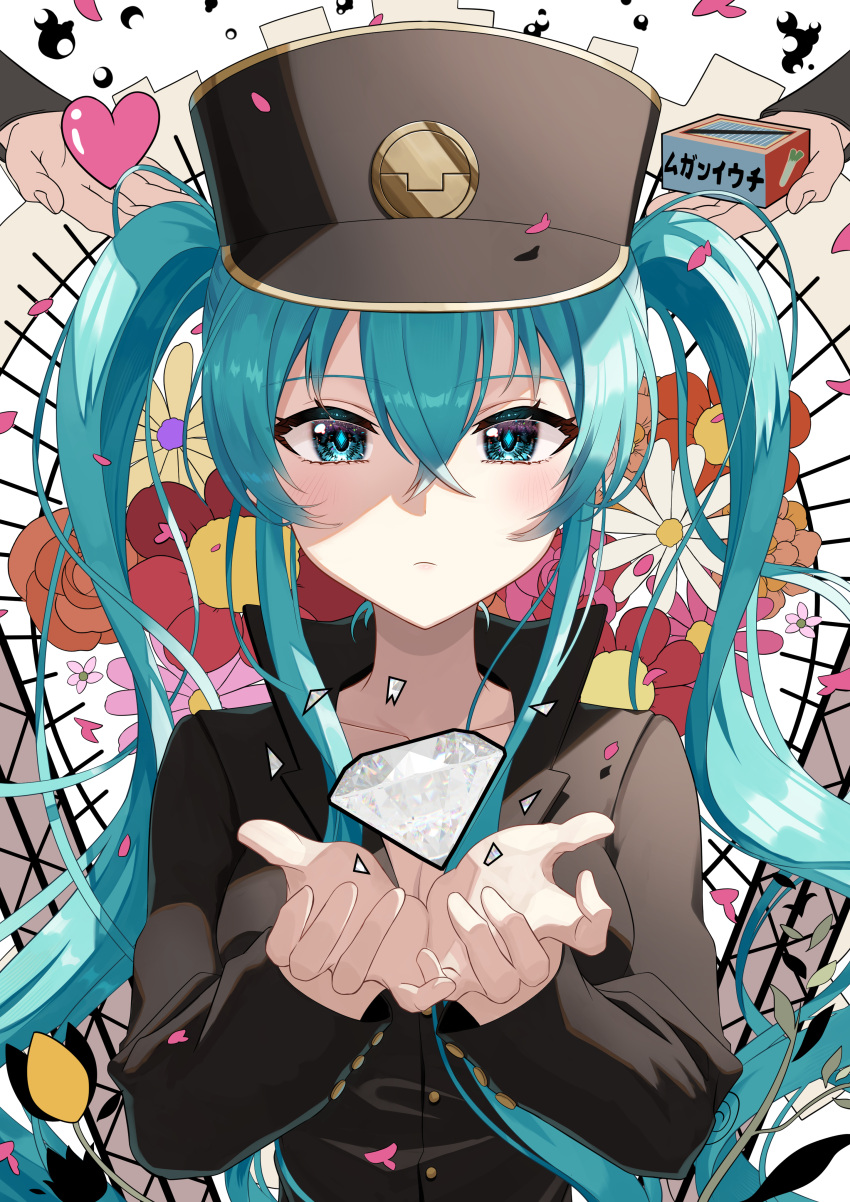 Safebooru - 1925 (vocaloid) 1girl absurdres aqua eyes aqua hair black ...