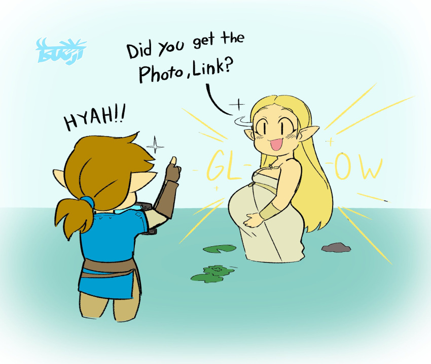 Safebooru - 1boy 1girl belly big belly highres link pregnant princess ...