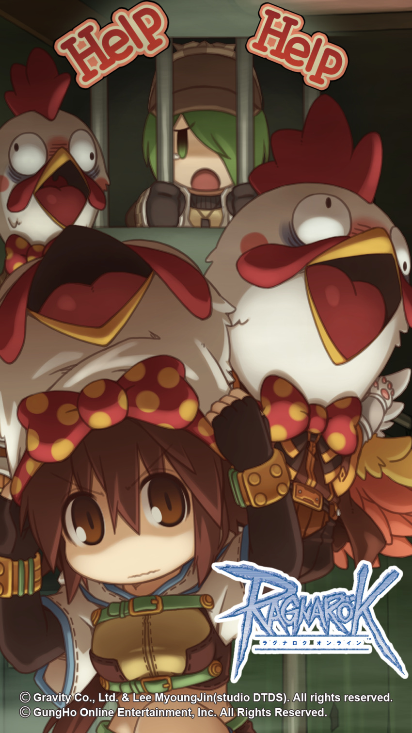 Safebooru - 1girl 3boys archer (ragnarok online) atail ream bow bowtie ...
