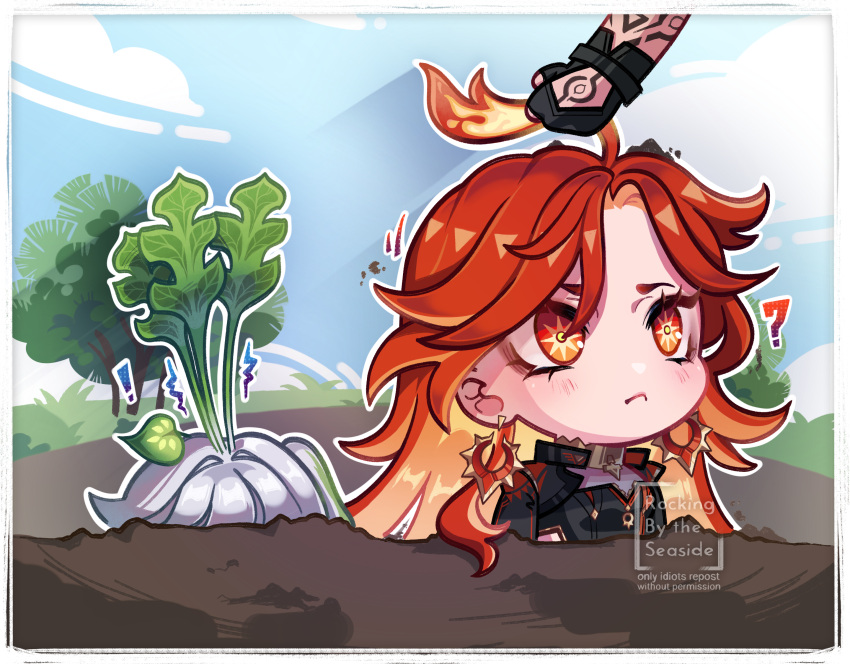 Safebooru - ! 1boy 2girls ? absurdres ahoge blonde hair blush buried ...