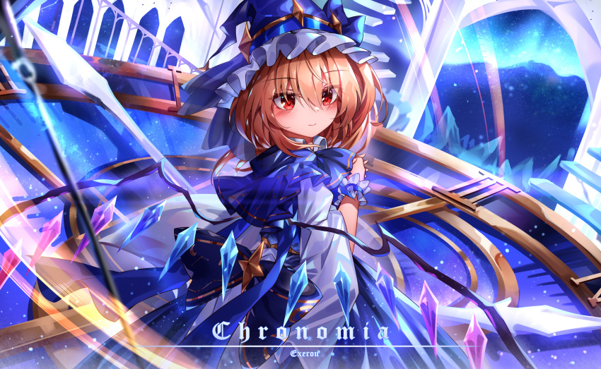 Safebooru - 1girl absurdres alternate costume blonde hair blue dress bow closed mouth crystal ...