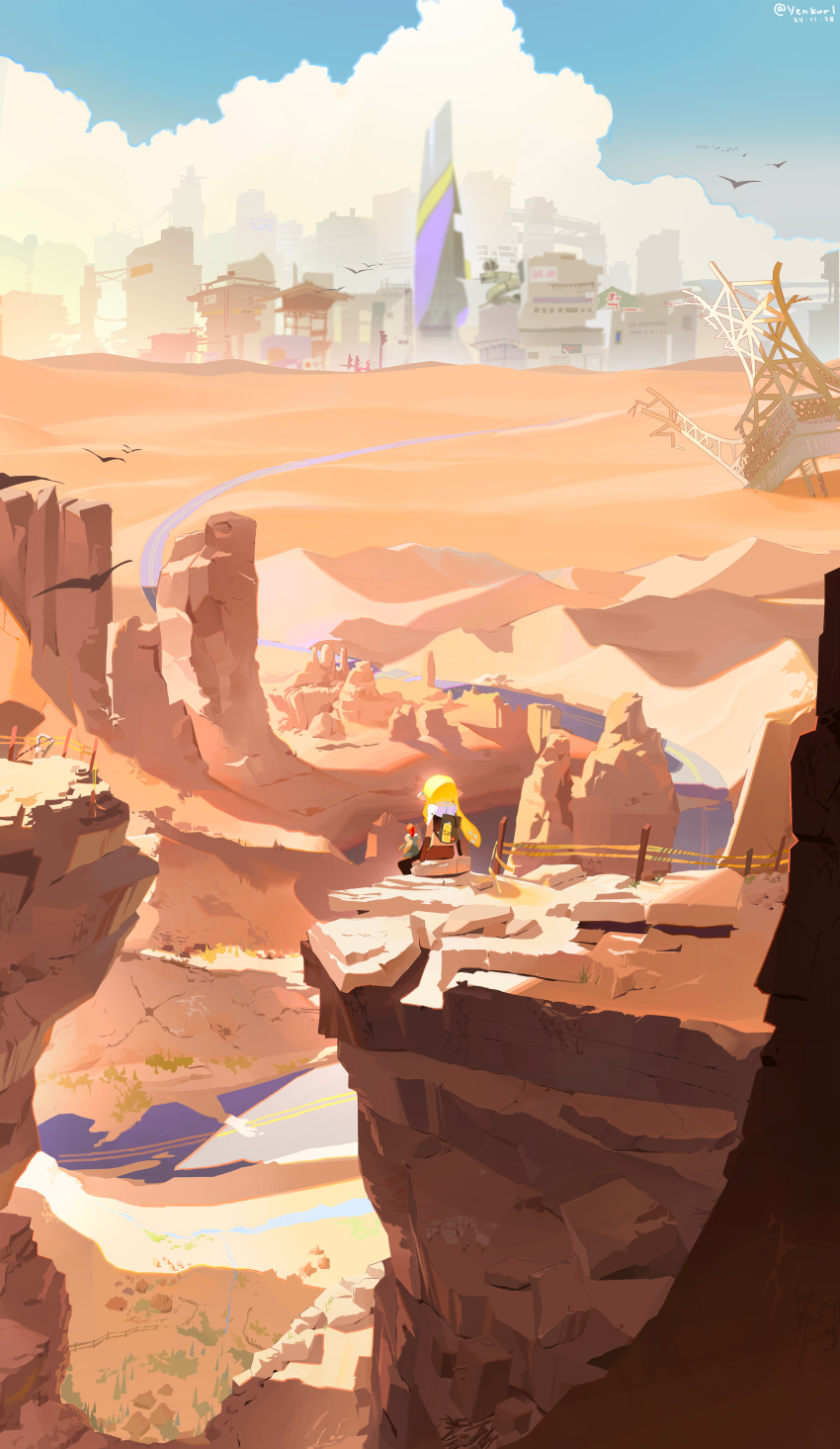 Safebooru - 1girl absurdres agent 3 (splatoon 3) backpack bag bandaged ...