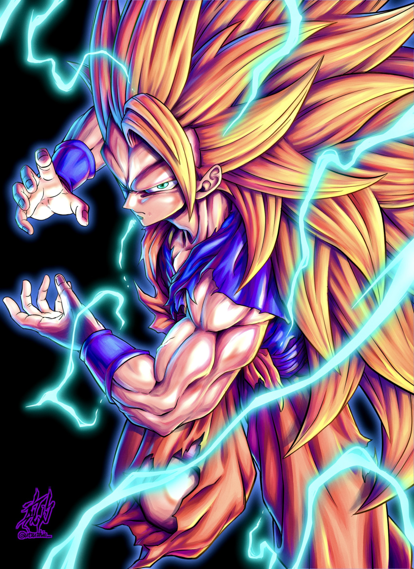 Safebooru - 1boy absurdres blonde hair closed mouth dragon ball dragon ...