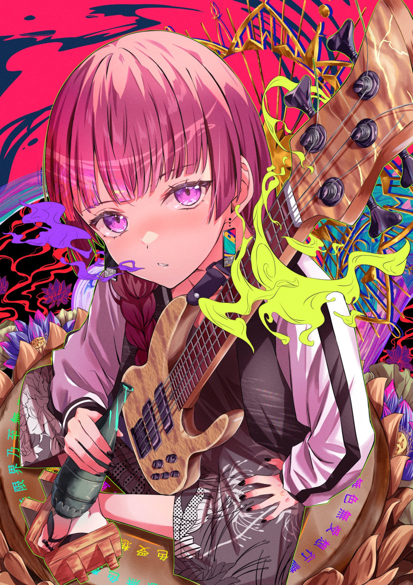 Safebooru - 1girl black jacket black nails bocchi the rock! commentary ...