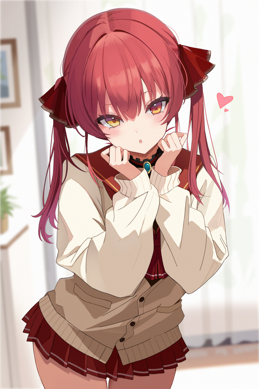 Safebooru - 1girl :o absurdres alternate costume aqua gemstone black choker blurry blurry ...