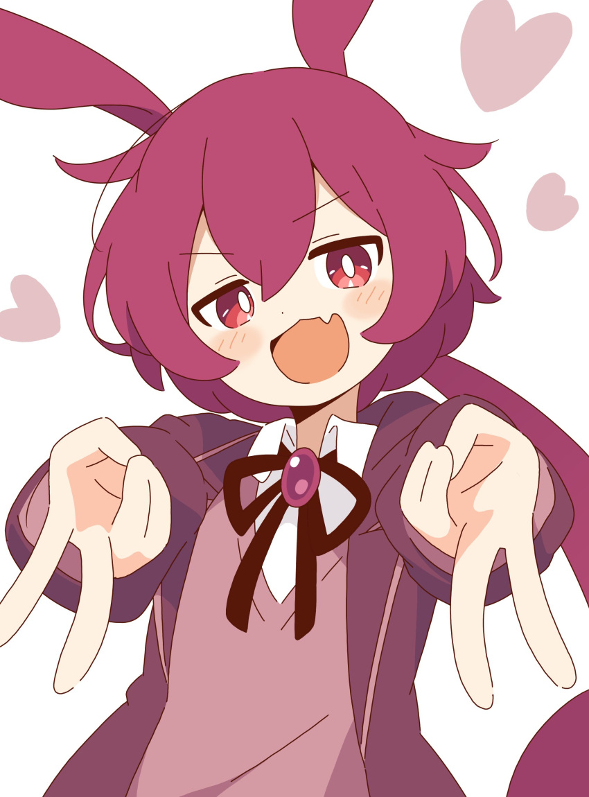Safebooru - 1girl :d absurdres animal ears ankomon blush bright pupils ...