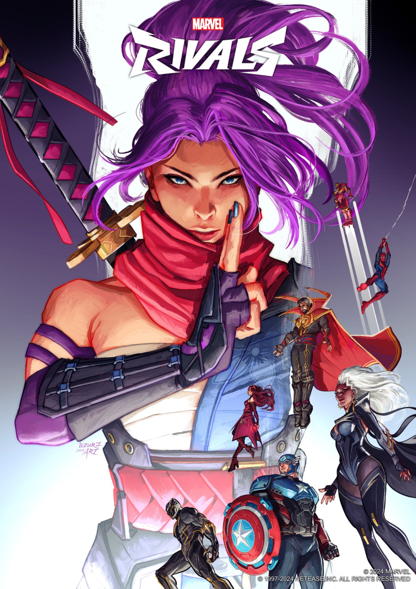 Safebooru - 3girls 5boys animal ears animal print arc reactor armor artist name bandana belt ...