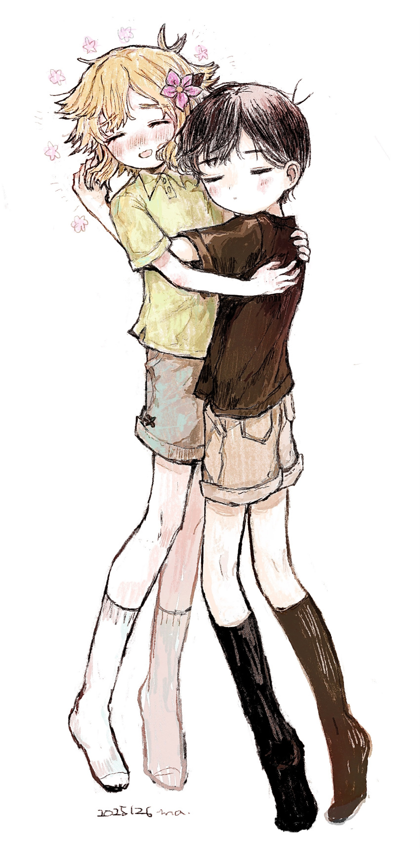 Safebooru - 2boys absurdres alternate costume antenna hair basil (faraway) (omori) basil (omori ...