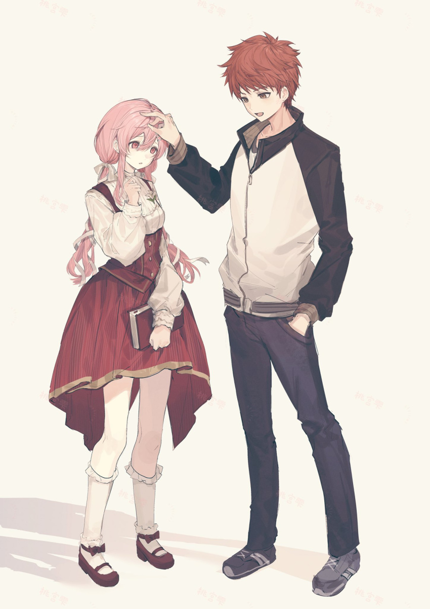 Safebooru - 1girl arms up black jacket bow breasts couple cross cross ...