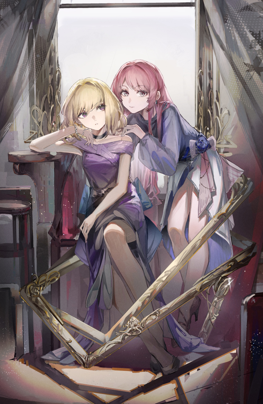 Safebooru - 2girls absurdres artist request bang dream! bang dream! it's mygo!!!!! black choker ...