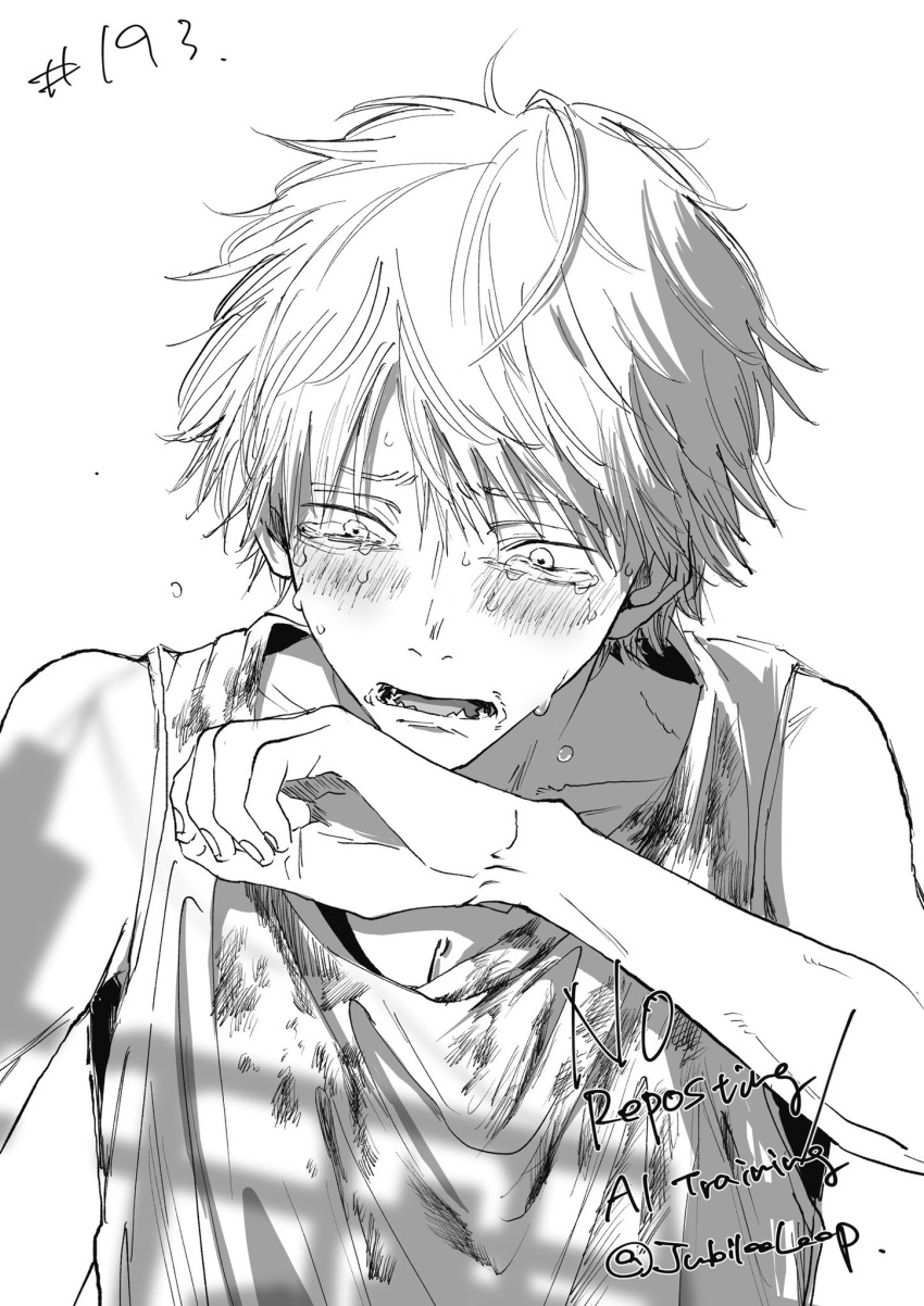 Safebooru - 1boy blush chainsaw man crying crying with eyes open denji ...