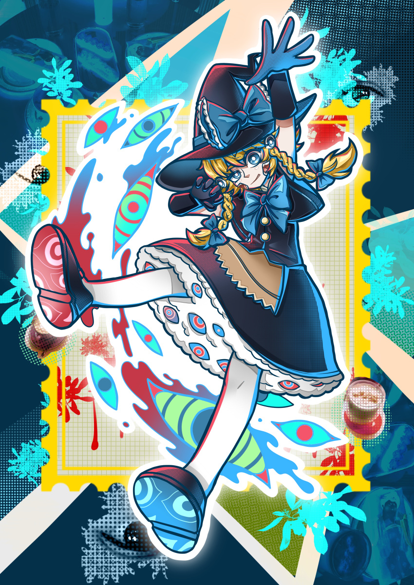 Safebooru - 1girl abstract background absurdres apron artist request black capelet black gloves ...