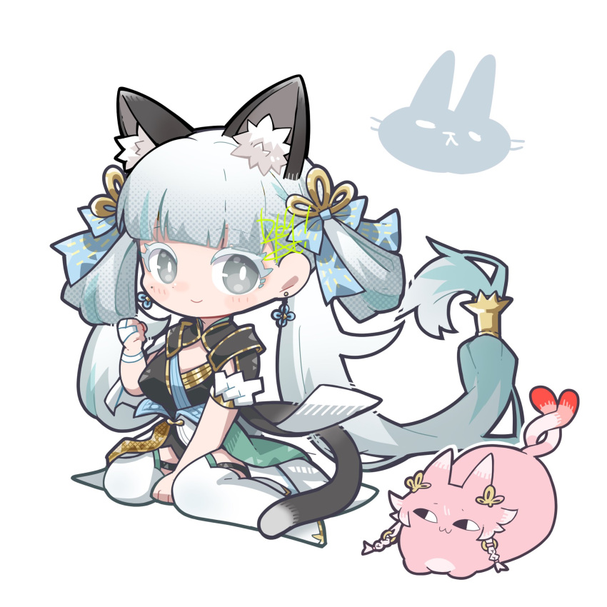 Safebooru - 1girl :3 animal ear fluff animal ears animalization black ...