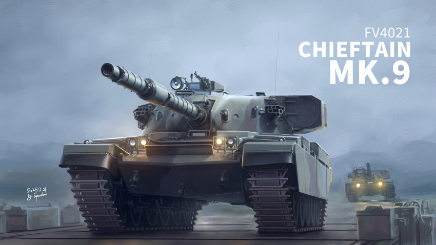 Safebooru - absurdres dated fv4201 chieftain highres military military vehicle motor vehicle no ...