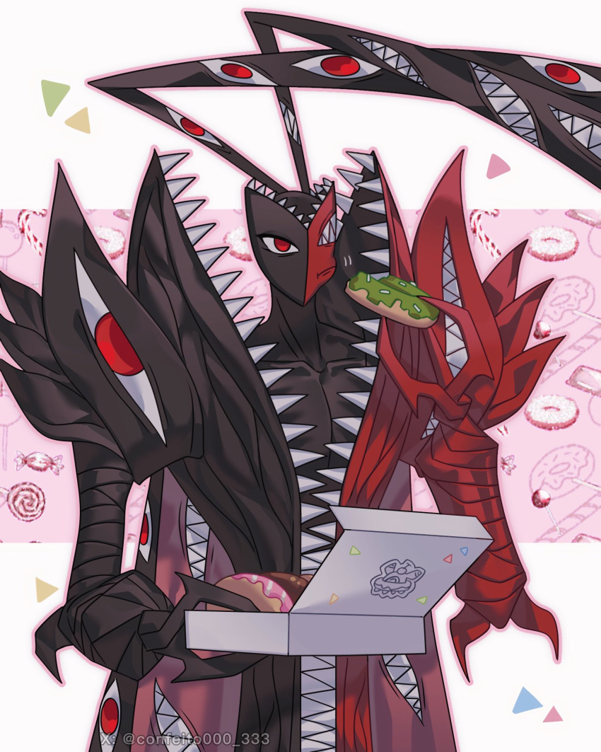 Safebooru - abbadomon abbadomon core black cape black skin cape colored ...