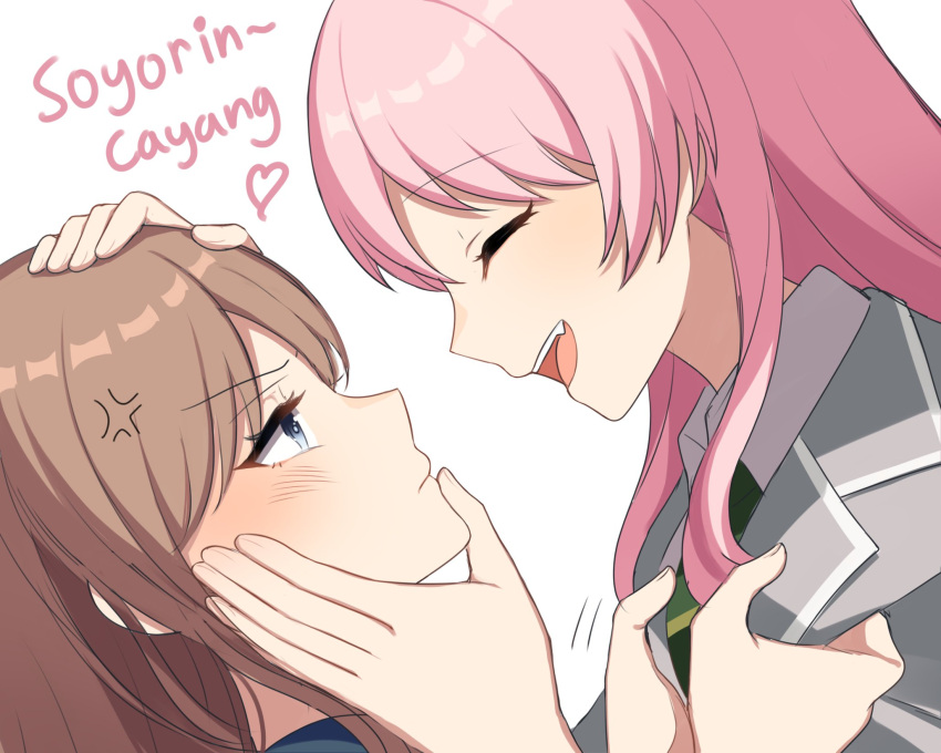 Safebooru - 2girls anger vein bang dream! bang dream! it's mygo!!!!! blush brown hair chihaya ...