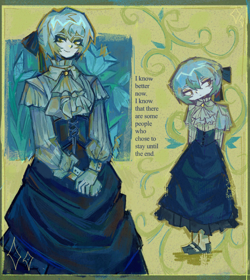 Safebooru - 1girl alternate costume angela (project moon) aristocratic clothes ascot blue bow ...