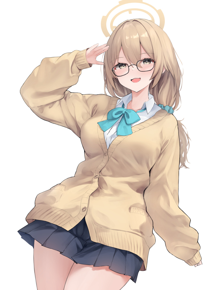 Safebooru - 1girl absurdres akane (blue archive) akane (school uniform) (blue archive) aqua bow ...