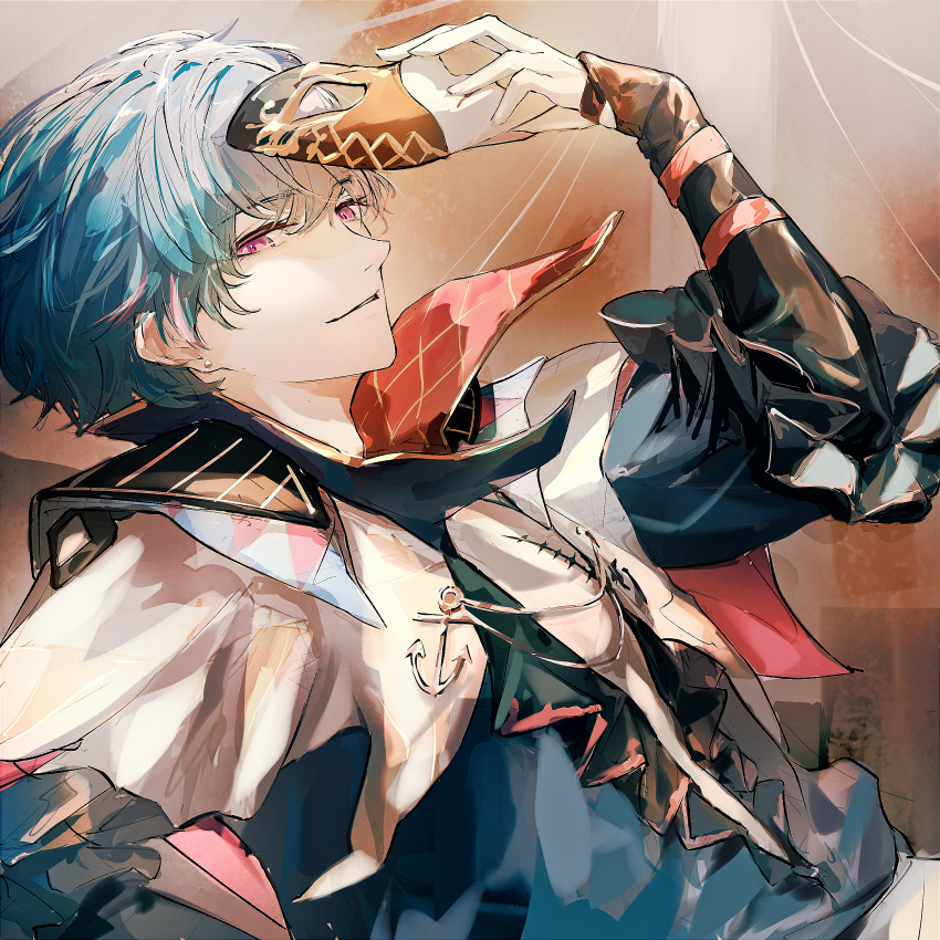 Safebooru - 1boy absurdres blue hair blue shirt brant (wuthering waves) chinese commentary ...