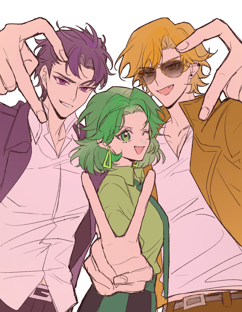Safebooru - 16personalities 1girl 2boys absurdres blonde hair ...