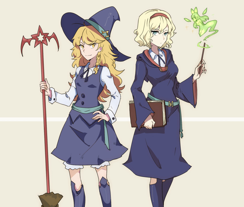 Safebooru - 2girls aili (aliceandoz) akko kagari akko kagari (cosplay) alice margatroid ...