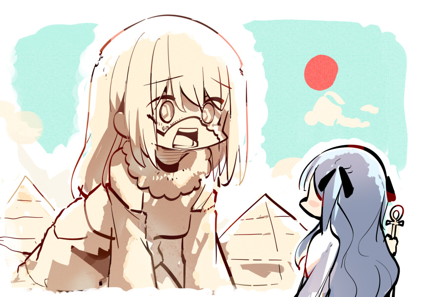 Safebooru - 2girls absurdres bang dream! bang dream! it's mygo!!!!! black ribbon blue hair ...