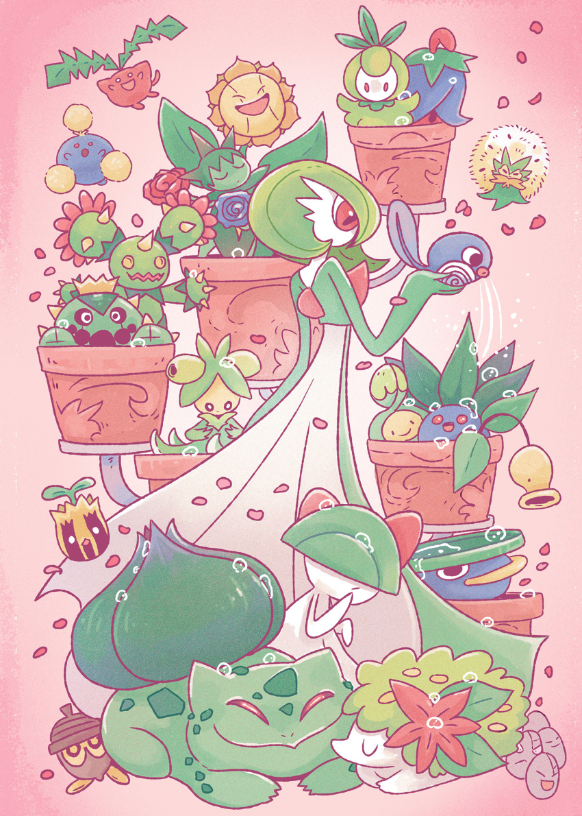 Safebooru - bellsprout blue skin bob cut budew bulbasaur cacnea cherrim ...