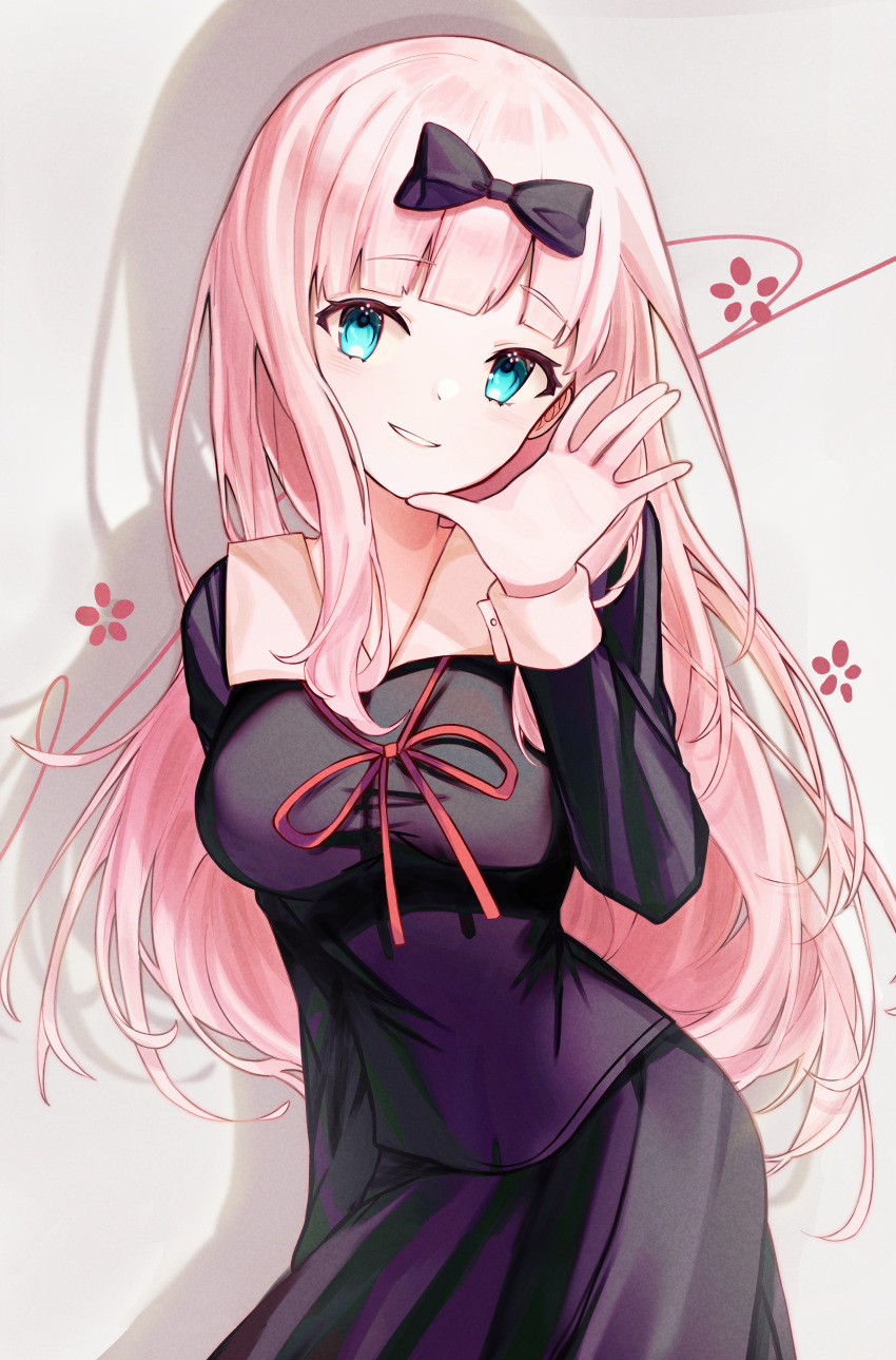 Safebooru - 1girl absurdres black bow black dress blue eyes blunt bangs bow commentary ...