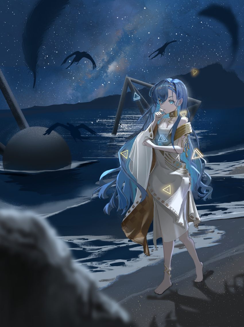 Safebooru - 1girl 37 (reverse:1999) :/ absurdres ancient greek clothes anklet ball barefoot ...