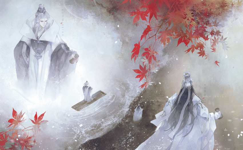 Safebooru - 2boys absurdres black hair bottle chinese clothes closed ...