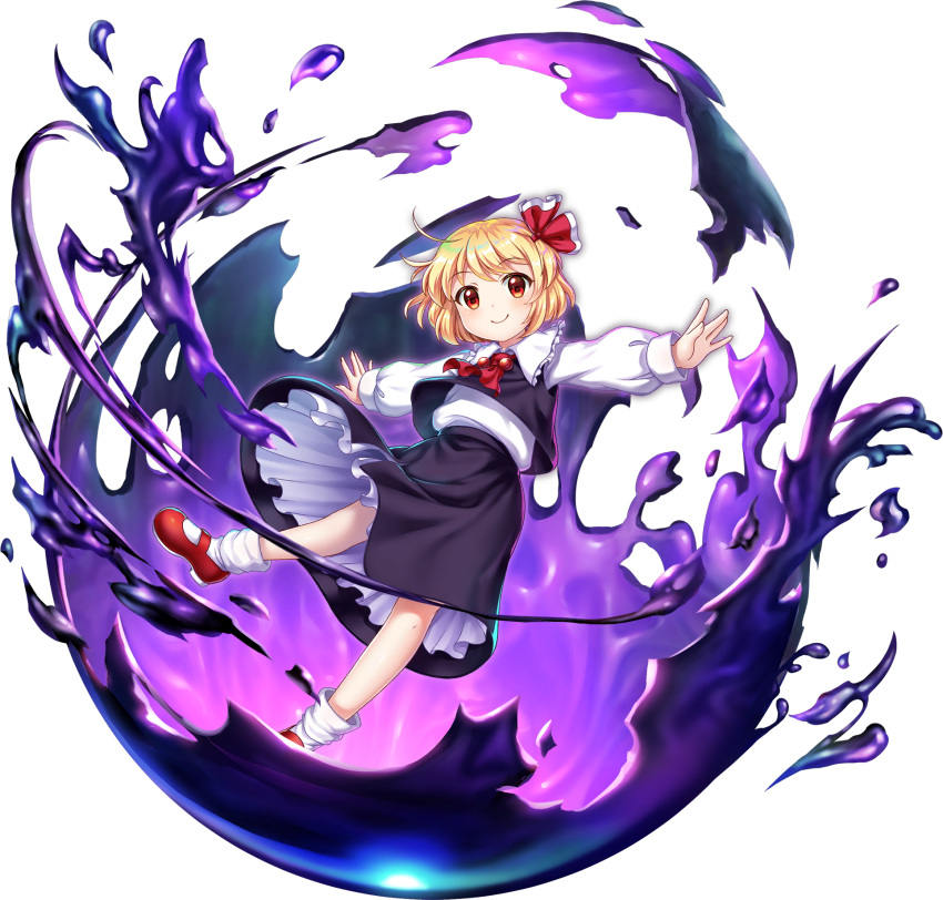 Safebooru - 1girl ascot black skirt black vest blonde hair closed mouth ...