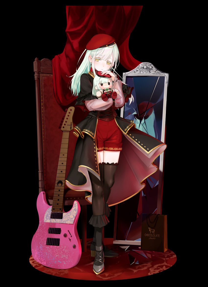 Safebooru - 1girl 7-string guitar absurdres bang dream! bang dream! it's mygo!!!!! beret black ...