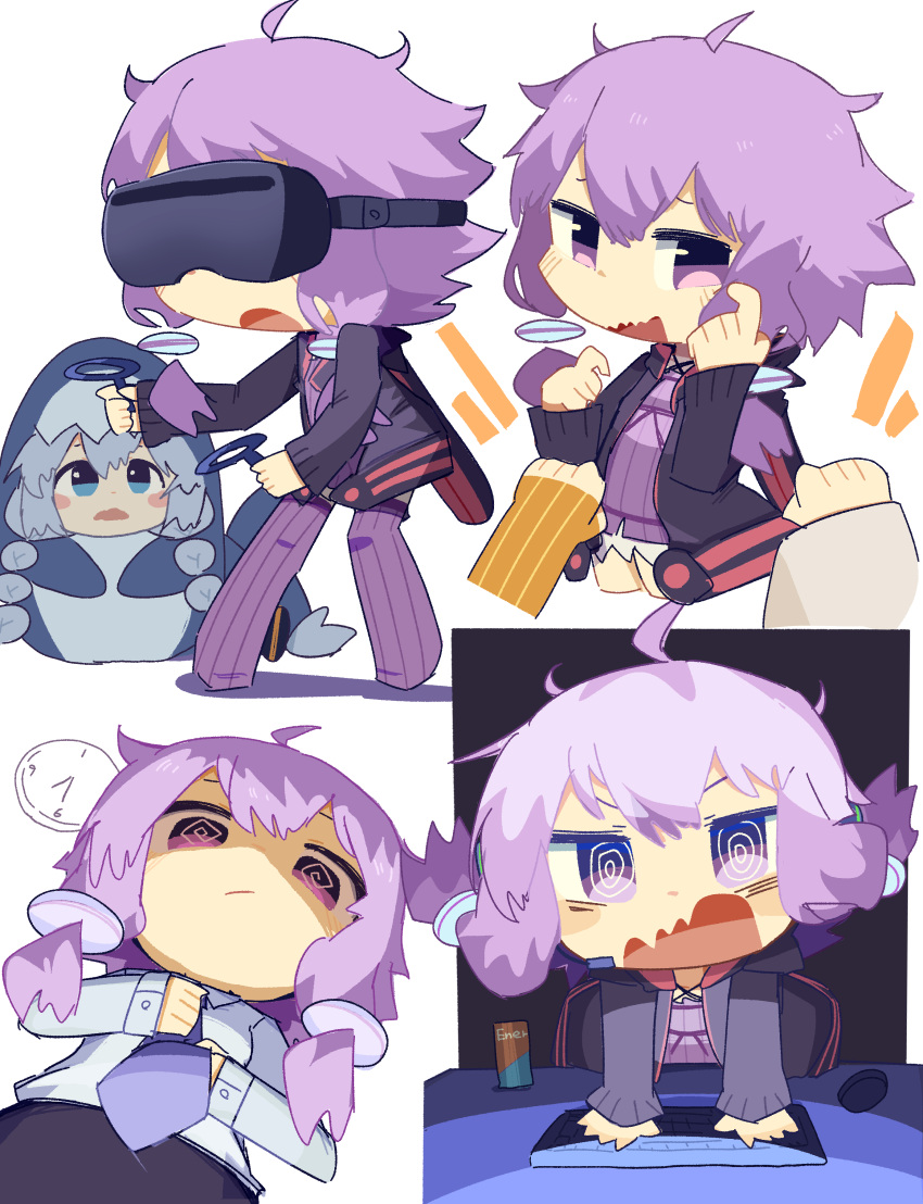 Safebooru - 2girls @ @ absurdres animal costume animal hood black ...