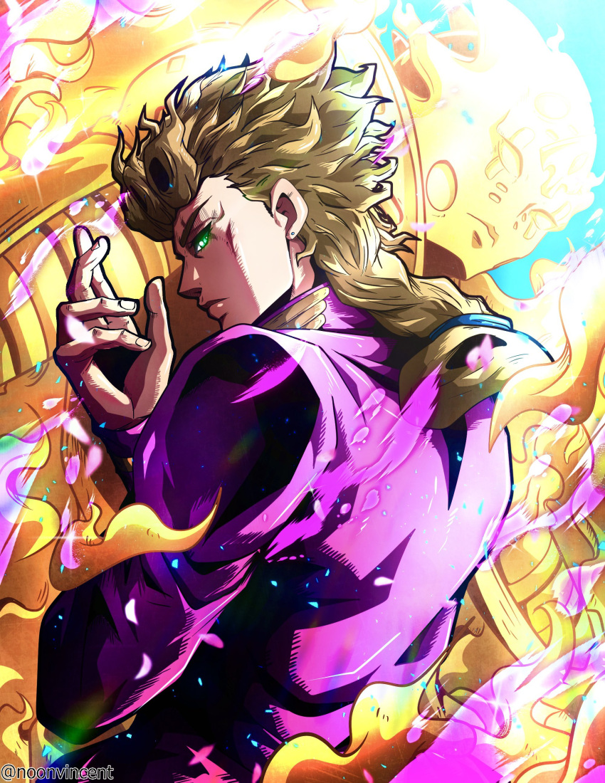 Safebooru - 1boy 1other absurdres artist name blonde hair braid dio brando's pose (jojo ...