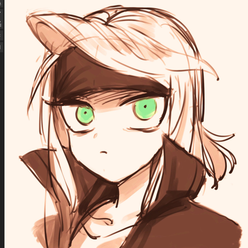 Safebooru - 1girl art program in frame berit (eisu) blonde hair eisu (eith) eyelashes green eyes ...