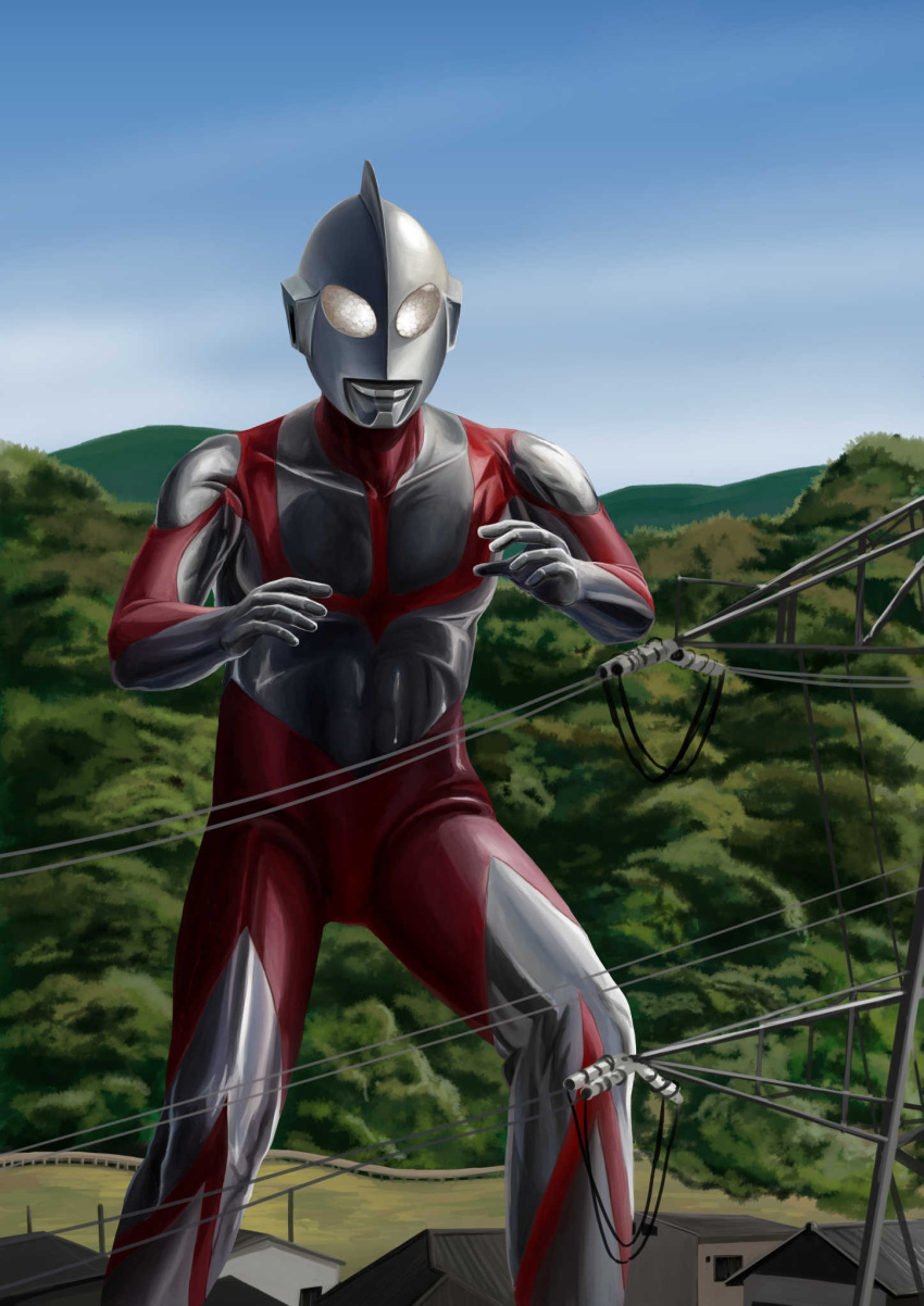 Safebooru - 1boy alien blue sky collarbone colored skin commentary ...