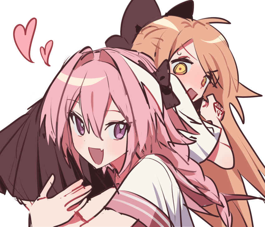 Safebooru - 1boy 1girl astolfo (fate) astolfo (sailor paladin) (fate) blonde hair blush bow ...
