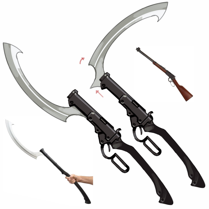 Safebooru - english commentary gun gunblade heromedley highres khopesh ...