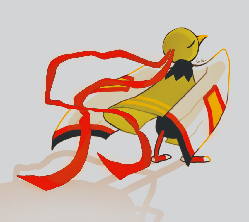 Safebooru - beak bird closed eyes commentary from behind full body ...