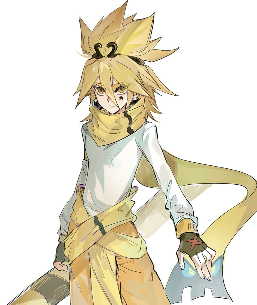 Safebooru - 1boy absurdres aotu world black gloves black hairband blonde hair chinese commentary ...