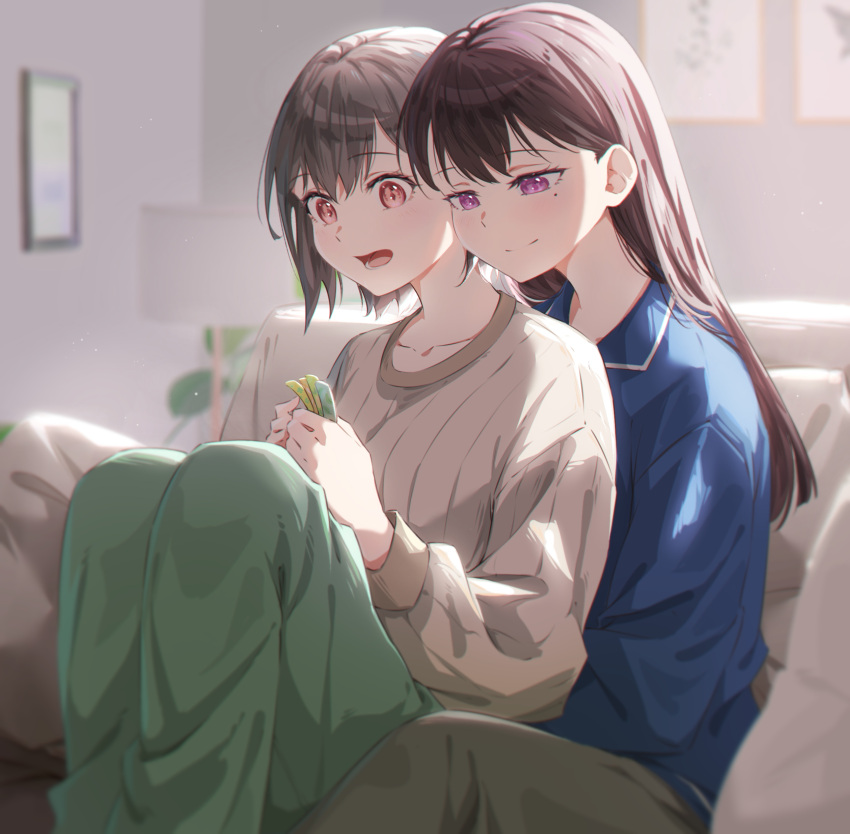 Safebooru - 2girls absurdres bandaid bang dream! bang dream! it's mygo!!!!! blue shirt brown ...